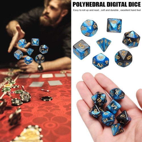 7Pcs Creative For D&d DND Resin Polyhedral Dices Dice Set Table Games ...