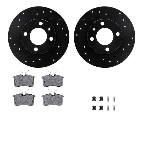 For Volkswagen Quantum 86 Brake Kit eLINE Series Drilled & Slotted Rear ...