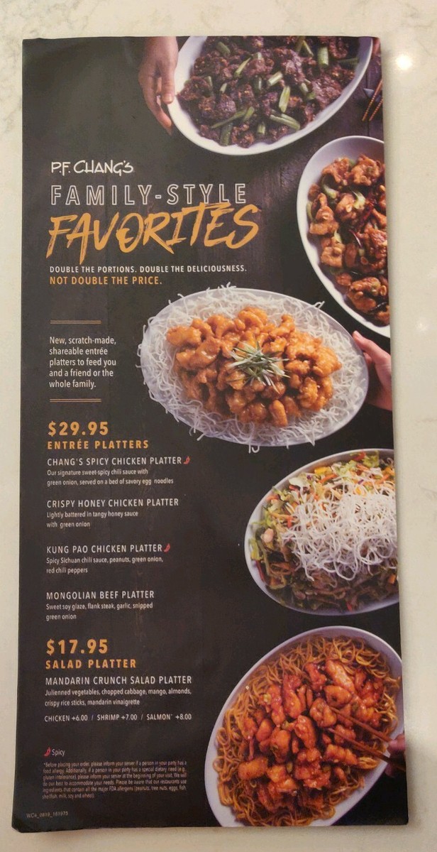 P F Chang's Menu Entrées For Two | P.F. Chang's Home Menu