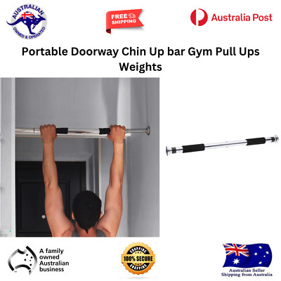 Portable Doorway Chin Up bar Gym Pull Ups Weights Handy | eBay