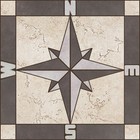Porcelain Tile Square Compass Rose Mosaic Medallion - Flooring Wall ...