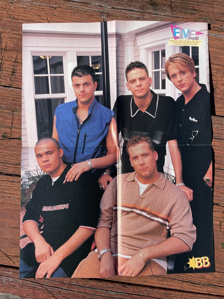 N'Sync Justin Timberlake Five Two Sided Poster 15x20 teen magazine ...
