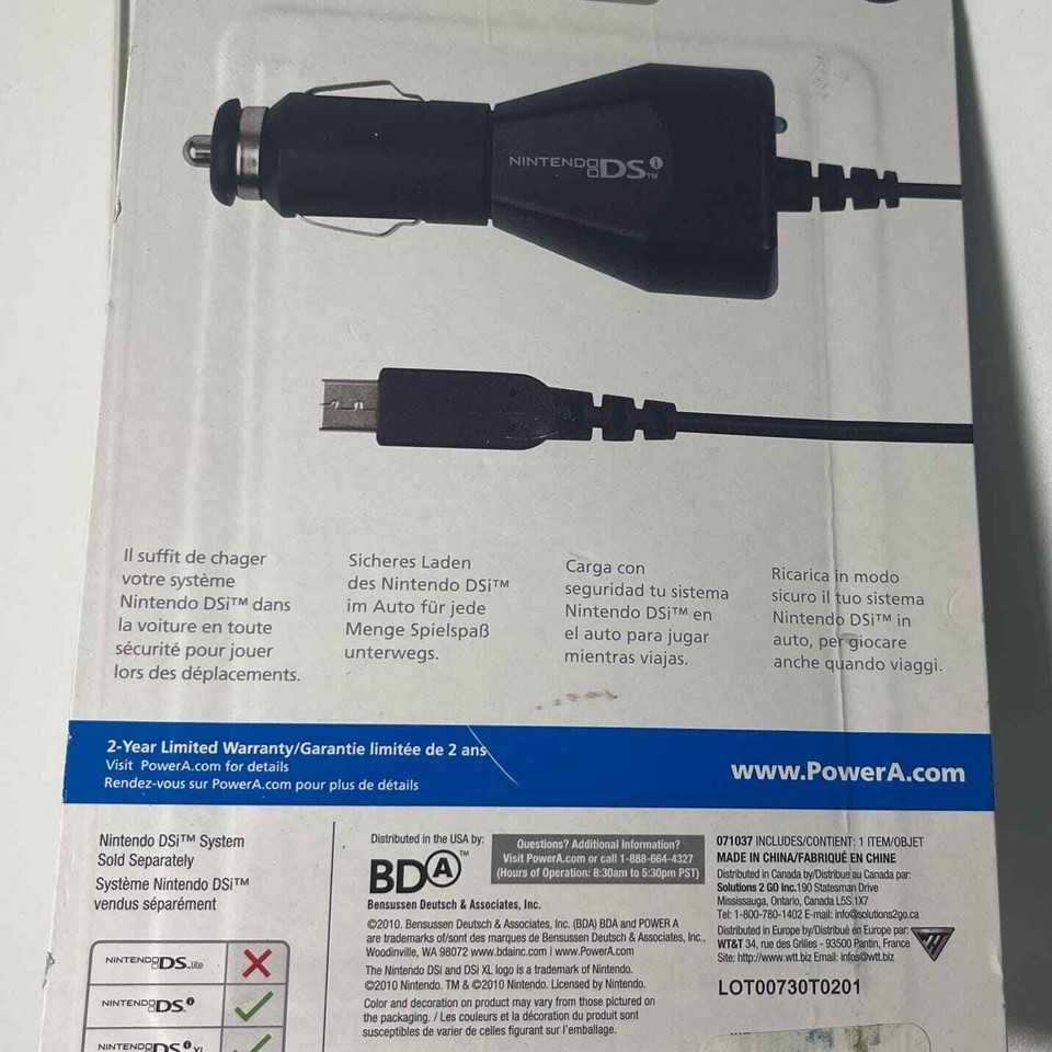 OFFICIAL Nintendo DS Car Charger Authentic Original Genuine Brand New ...
