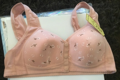 Front Closure Breathable Bra ~ For Seniors Wirefree ~ pretty floral ...
