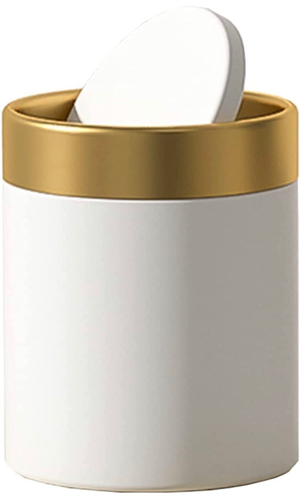 JILLICK Small Trash Can with Lid Mini Desk Trash Can 1.5 Liter / 0.4 ...