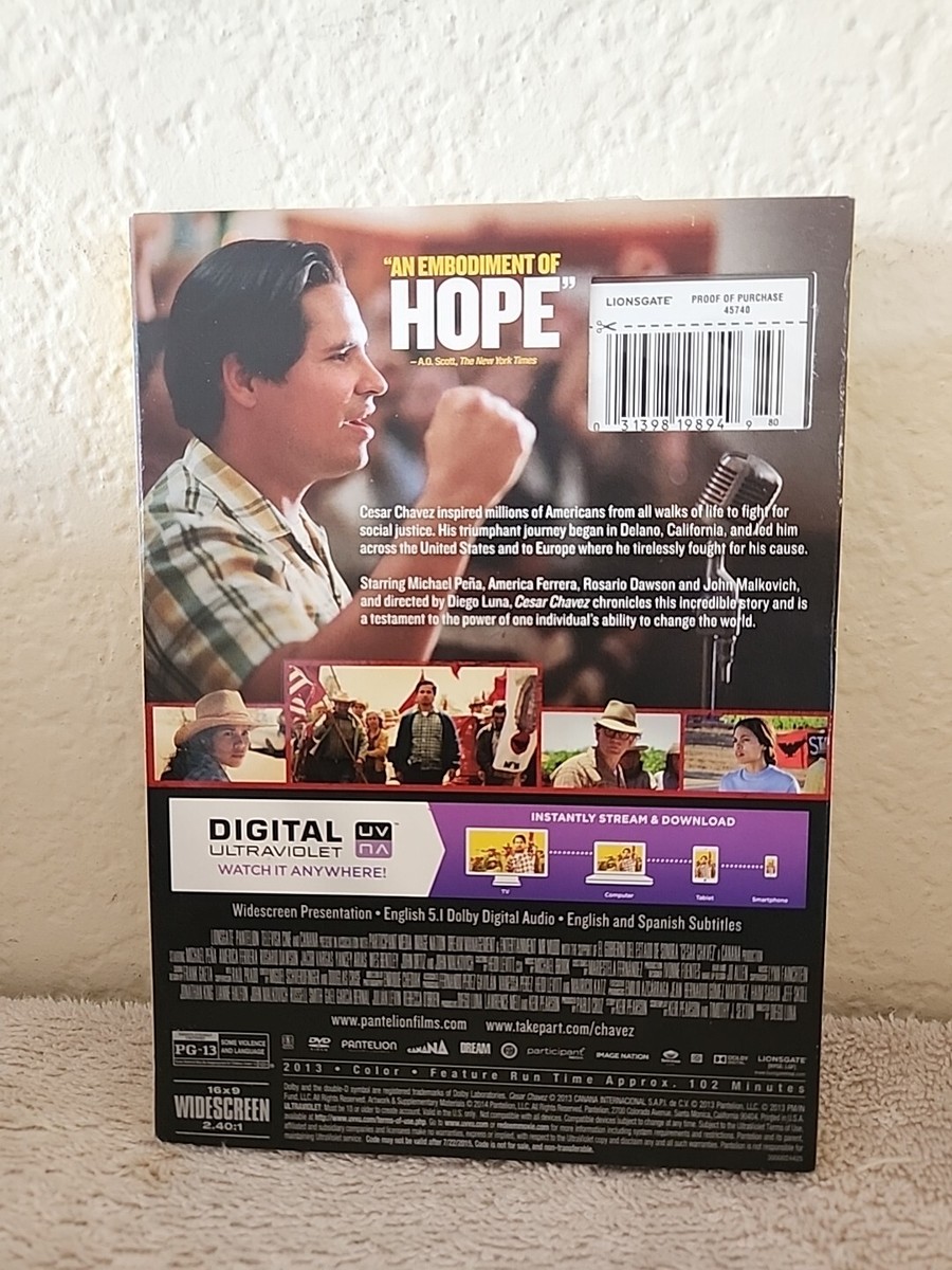 Cesar Chavez Movie Dvd Cover Cesar Chavez (DVD,2014)Michael Pena, John
