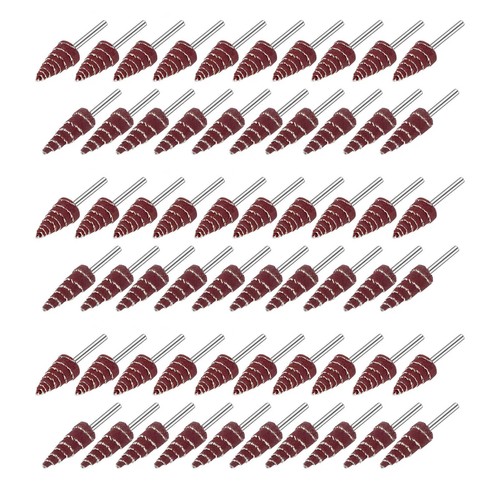 60Pcs Cone Shape Abrasive Flap Wheel (10mm&12mm) For Deburring Sanding ...