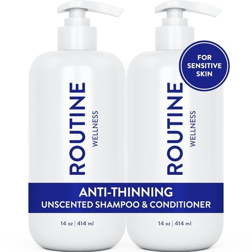 Routine Wellness Anti-Thinning Shampoo and Conditioner Set for Thinning ...