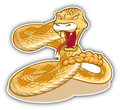 Rattlesnake Mascot Car Bumper Sticker Decal "SIZES" | eBay