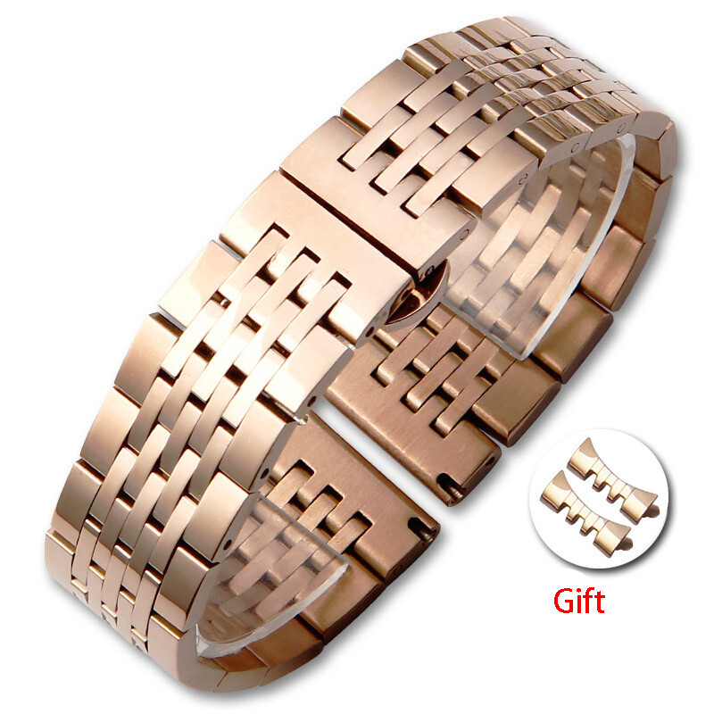 Premium Solid Stainless Steel Watch Strap Metal Band Universal 12-24 ...