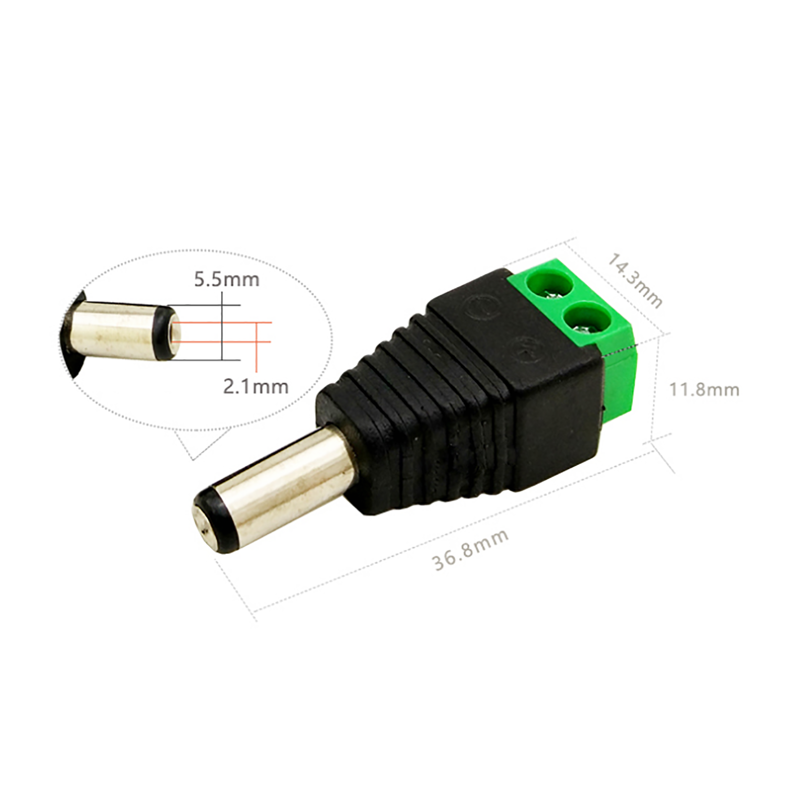 12V 24V DC CCTV Female Male Power Connector Adapter Plug Jack Socket ...