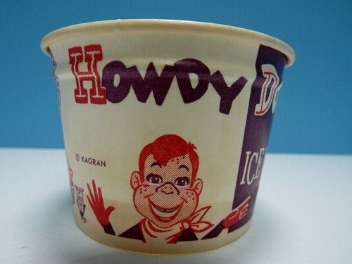 VTG. 50'S HOWDY DOODY ICE CREAM DIXIE CUP FEATURING DOODYVILLE ...