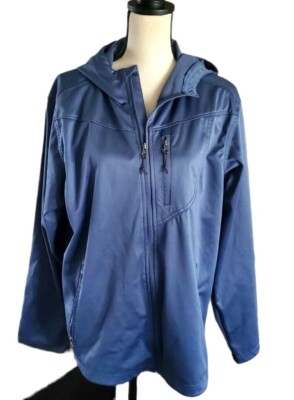 Avalanche Weather Shield Blue Polyester Full Zip Hooded Jacket Sz L | eBay