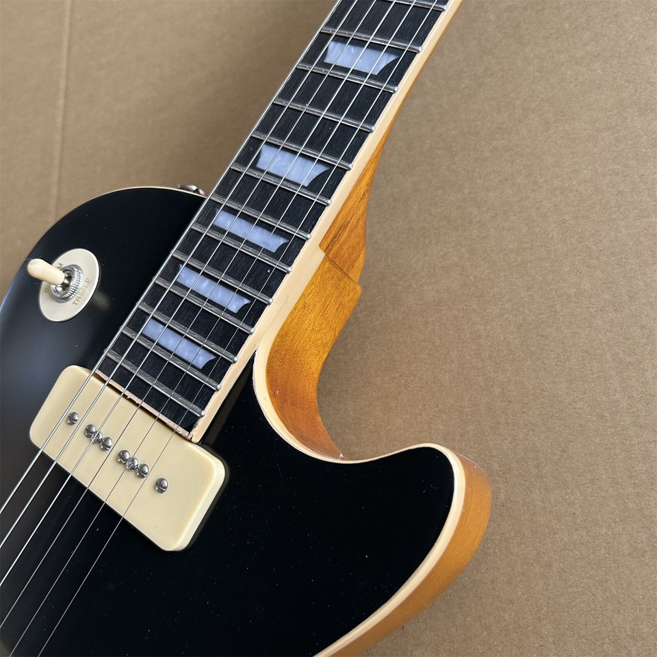 Custom Electric Guitar: LP Solid Body, P90 Pickups Chrome Parts Fixed ...