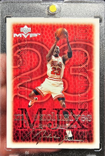 1999 Upper Deck MVP Michael Jordan MJ Exclusives Silver Script HOF #203 ...