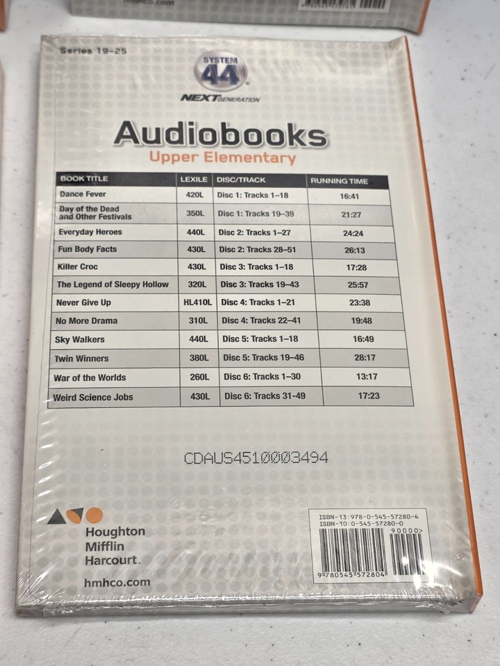 System 44 Scholastic Audiobooks with Readers - Levels 1-25 (55 Book ...