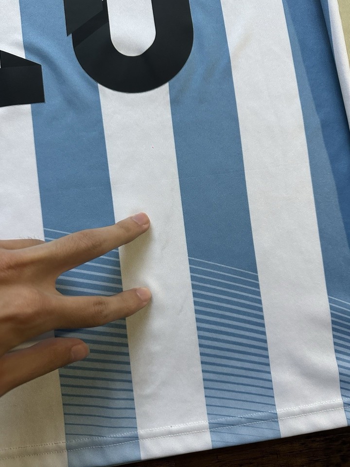 Authentic Aguero Argentina 2013-15 2014 World Cup Home Soccer Jersey L ...