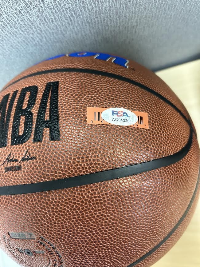 John Starks Autographed Basketball Silver Ink PSA Authentic COA In ...