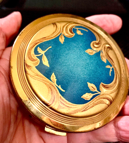 Brilliant! Vintage Coty powder compact. ‘Soleil D’or’, Paris/NY. c ...