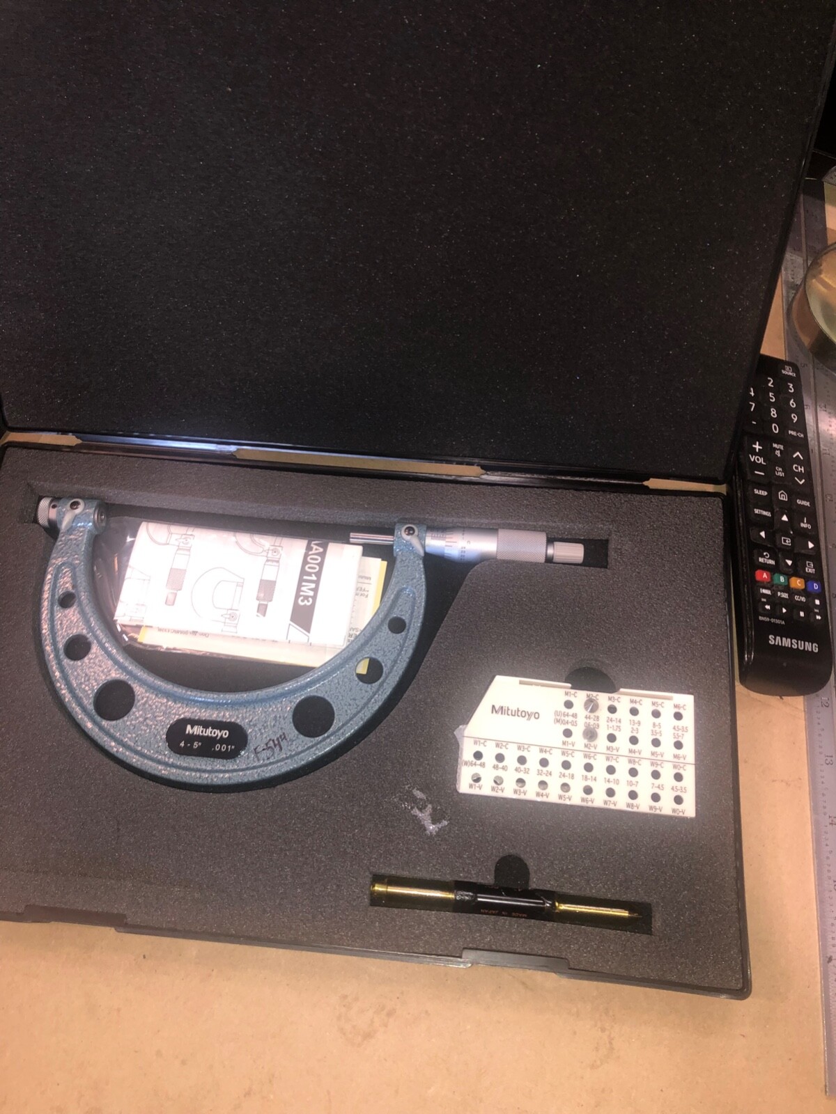 MITUTOYO SCREW THREAD MICROMETER NO. 126-141 4-5" .001" | eBay