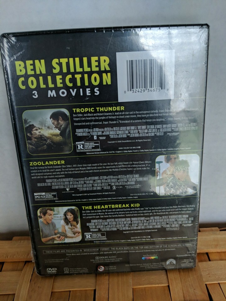 New Tropic Thunder, Zoolander, Heartbreak Kid, NEW DVD, Ben Stiller ...