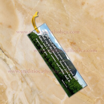 Matthew 17:19 Bible Scripture laminated Catholic Handcrafted bookmark ...