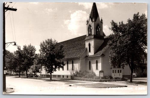 Le Mars Iowa~St John's Lutheran Church~Main Street~1946 RPPC | eBay