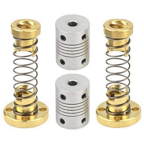 2 Pcs T8 Anti Backlash Spring Loaded Nut Elimination Gap Nut + 2 Pcs ...