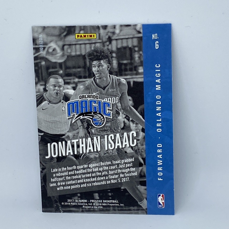 2017-18 Panini Prestige Rookie Class Crystal Jonathan Isaac #6 Rookie ...