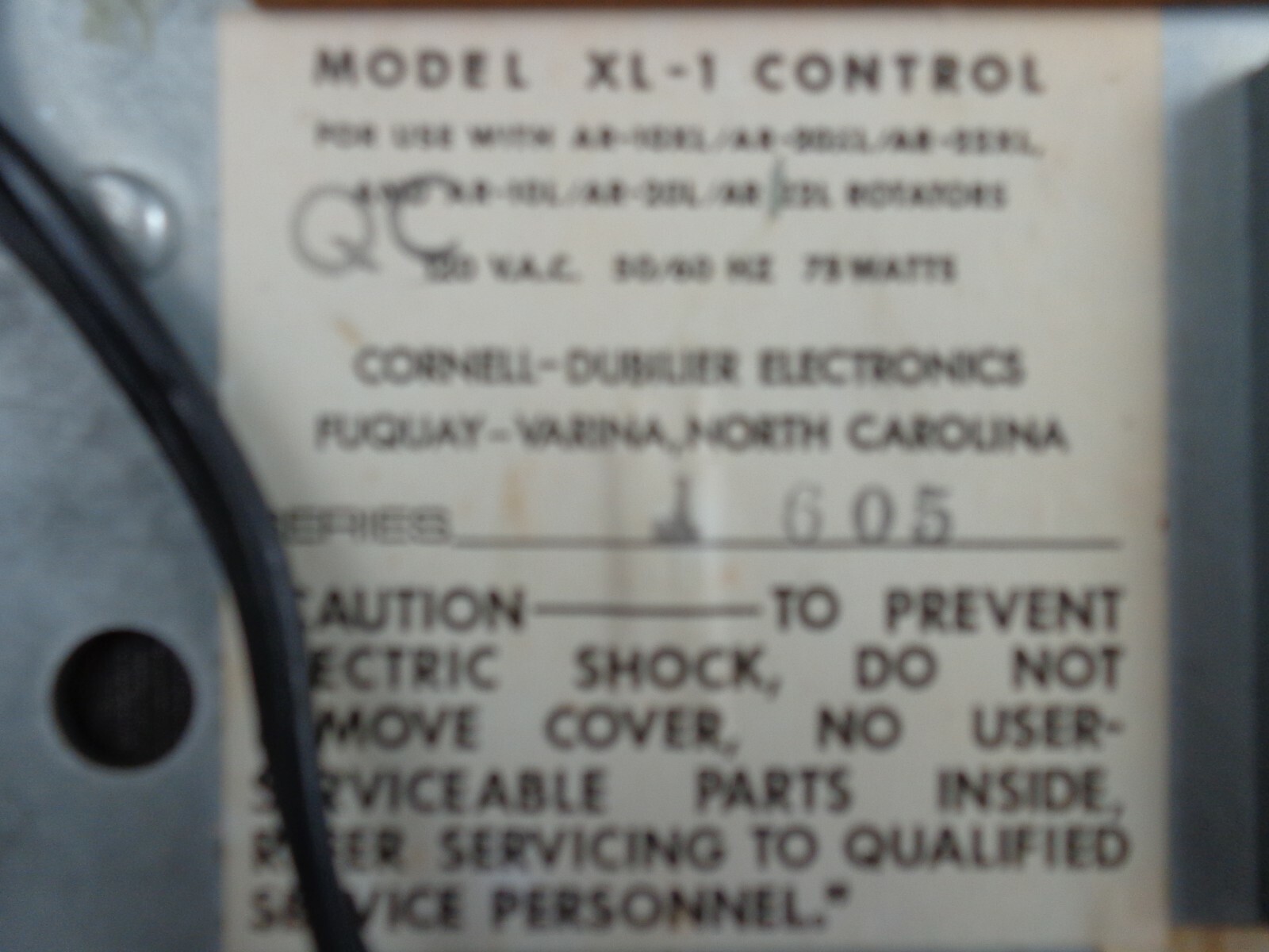 CDE Antenna Rotor Control XL-1, for AR-10XL, -20XL, -22XL, -10L, -20L ...