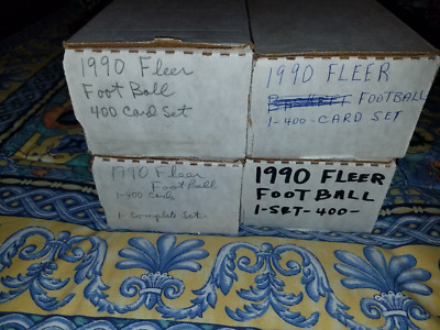 One 1990 Fleer Football Complete Set (Cards 1 - 400) NFL Hand collated ...
