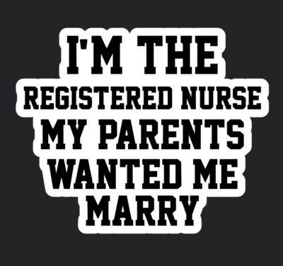 RN New and Cool Registered Nurse Sticker meme stickers Nursing Funny ...