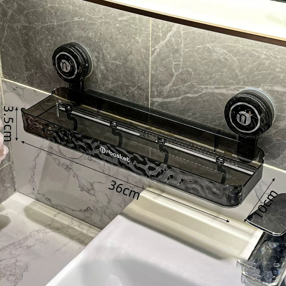 Wall Mounted Storage Rack Suction Cup Storage Box Storage Holder ...