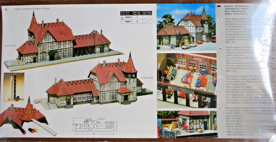 FALLER H0 110116 Railway Station " Schwarzburg " Kit with Instructions ...