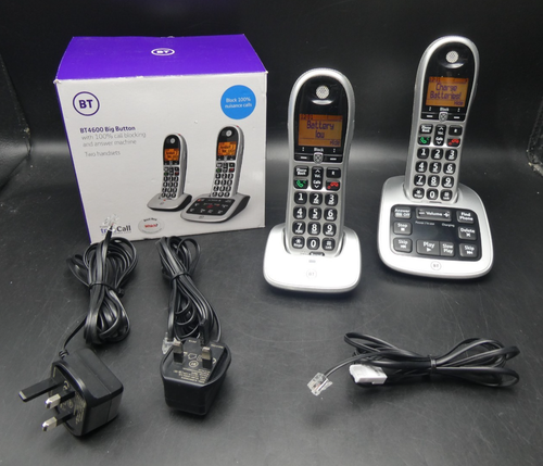 BT4600 Twin Digital Cordless Telephone Answering Machine with Charger ...