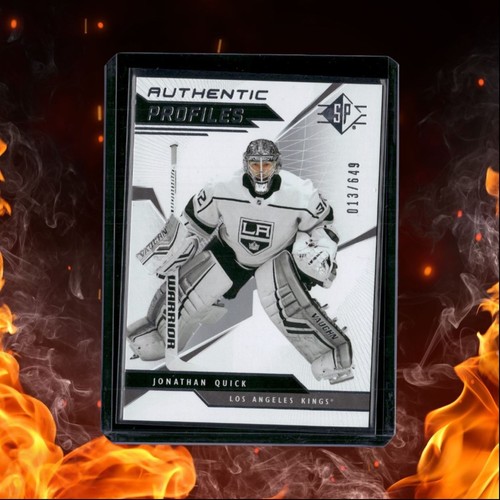 2018-19 Upper Deck SP Jonathan Quick Authentic Profiles 013/649 #AP-JQ ...