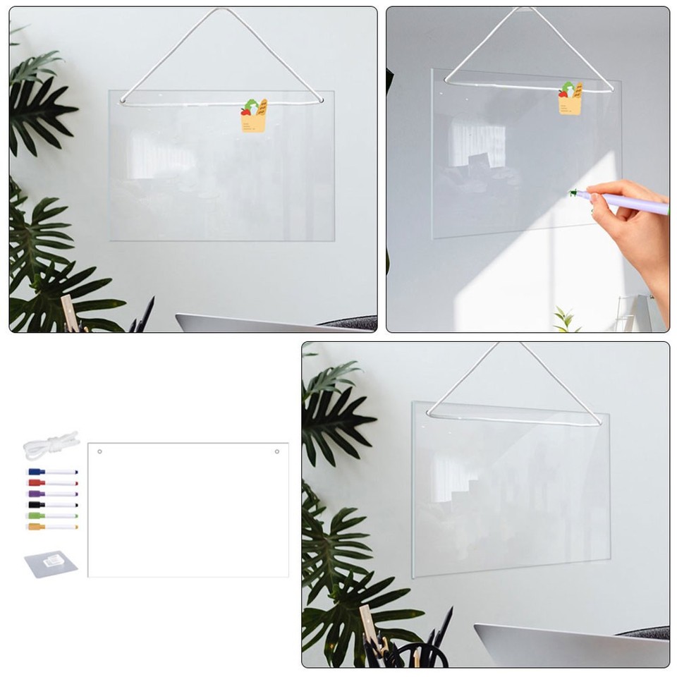 White Board for Kids Erasable Note Boards Clear Dry Erase Memo Writing ...