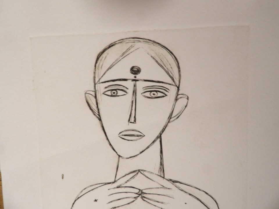 Jagdish Chinthala "Lovely Lady II" LIMITED EDITION ETCHING LAKESIDE ...