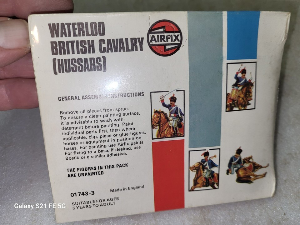 Airfix Waterloo British Cavalry (Hussars) Soldier Figures HO OO #S43 | eBay