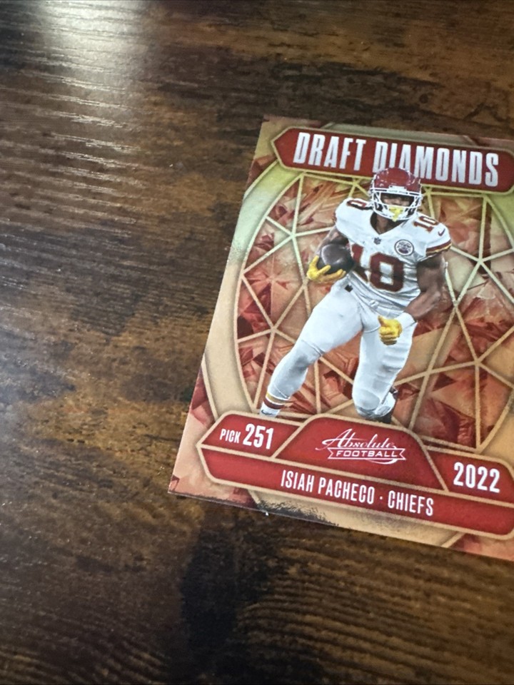 2025 Panini Absolute Draft Diamonds, Isaiah Pacheco, Kansas City Chiefs ...