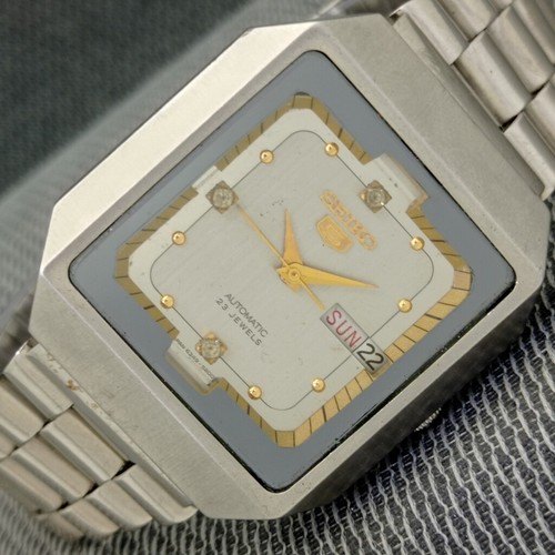 GENUINE VINTAGE SEIKO 5 AUTOMATIC 6349A JAPAN MENS ORIGINAL DIAL WATCH ...