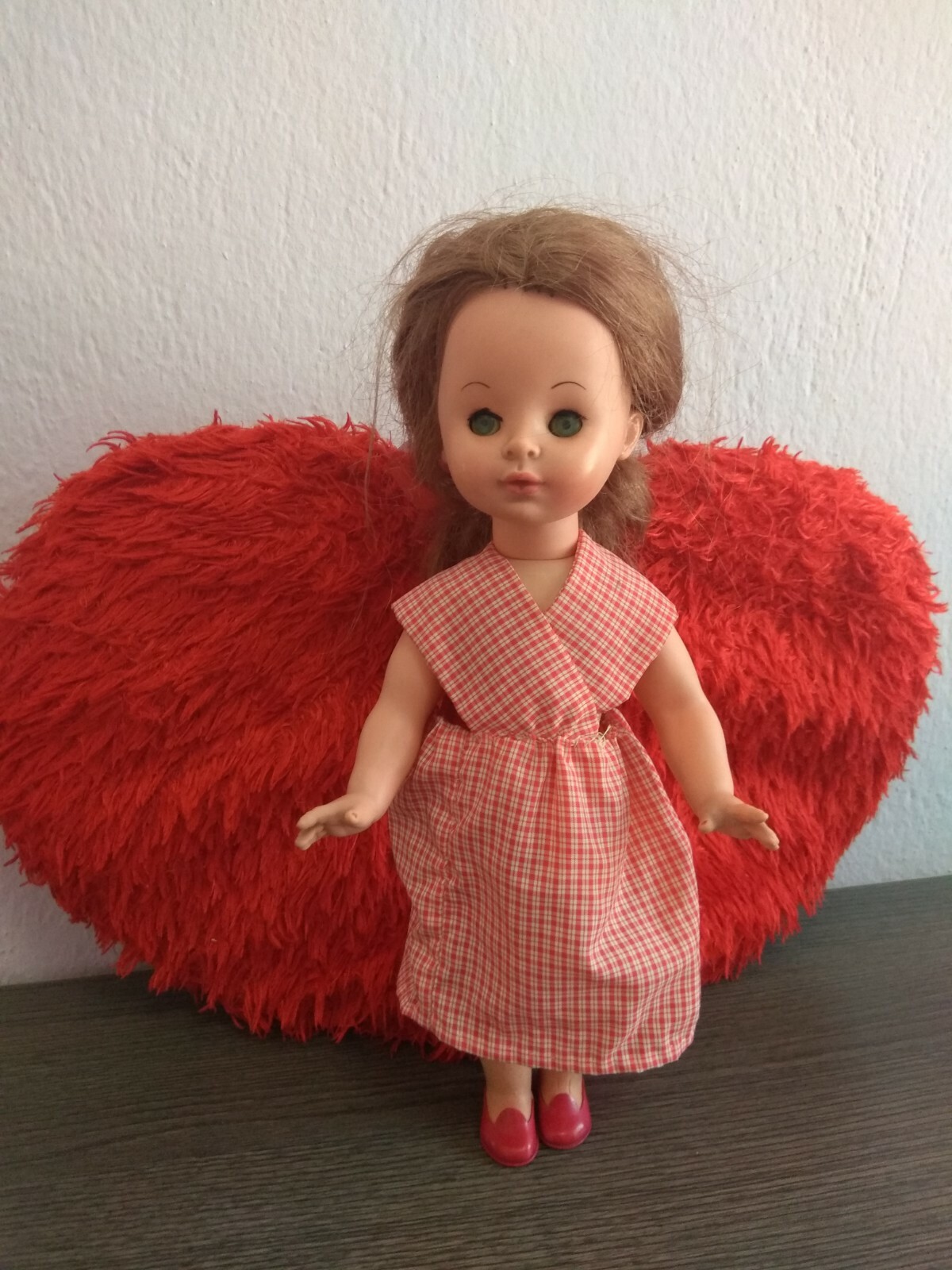 Vintage Rare FURGA ITALY Original Doll 60s-70s Girl Red & White Dress ...