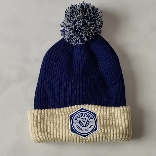 Furphy beanie Mens Womens Unisex One Size Blue White Logo In Front ...