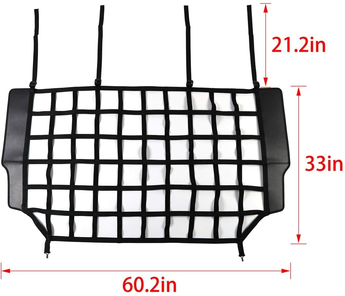 Car Trunk Isolation Net Cargo Net Backseat for 4-Door Jeep Wrangler JK ...