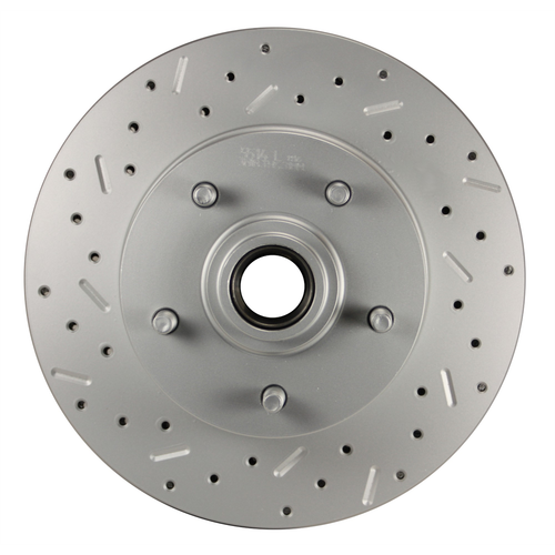 LEED Brakes -5514 LCDS Cross drilled slotted front rotor GM single ...