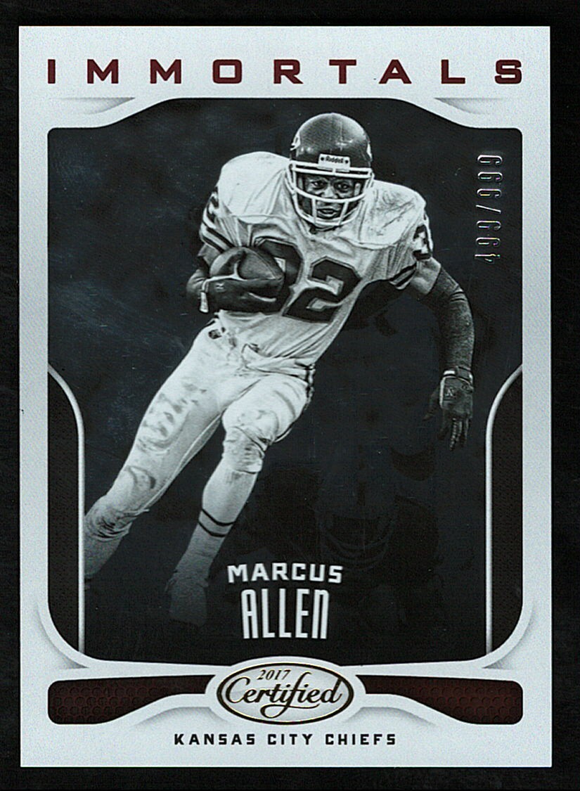 Marcus Allen 2017 Certified Immortals /999 #115 Numbered Insert | eBay