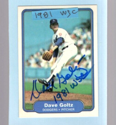 Autographed Dave Goltz "1981 WSC" added Dodgers 1982 Fleer | eBay