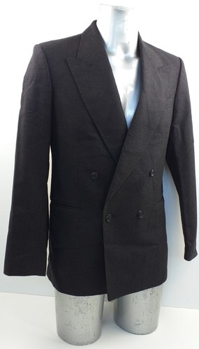 Anthony Loretto PURE NEW WOOL Grey Peak Lapel Suit Jacket. 34R. New ...
