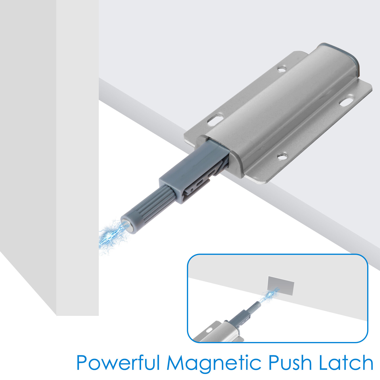 10XPush to Open Door Latch Magnetic Push Latch Aluminum Alloy Cabinet ...