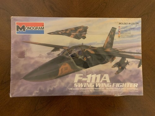 Monogram 1:48 F-111A Swing Wing Fighter Jet Plastic Model Kit #5804 | eBay